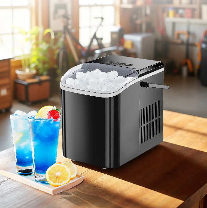 Portable Ice Maker | Countertop Mini Ice Machine | Fast 6-Min Ice | Two ...