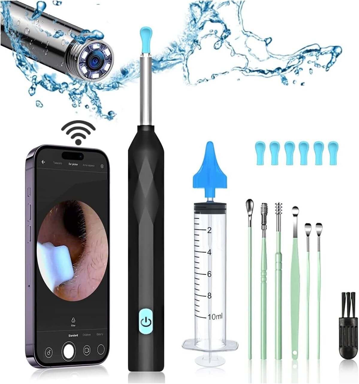Ear Wax Removal Camera | Ear Cleaning Endoscope | 1440P HD | 360° Lens ...