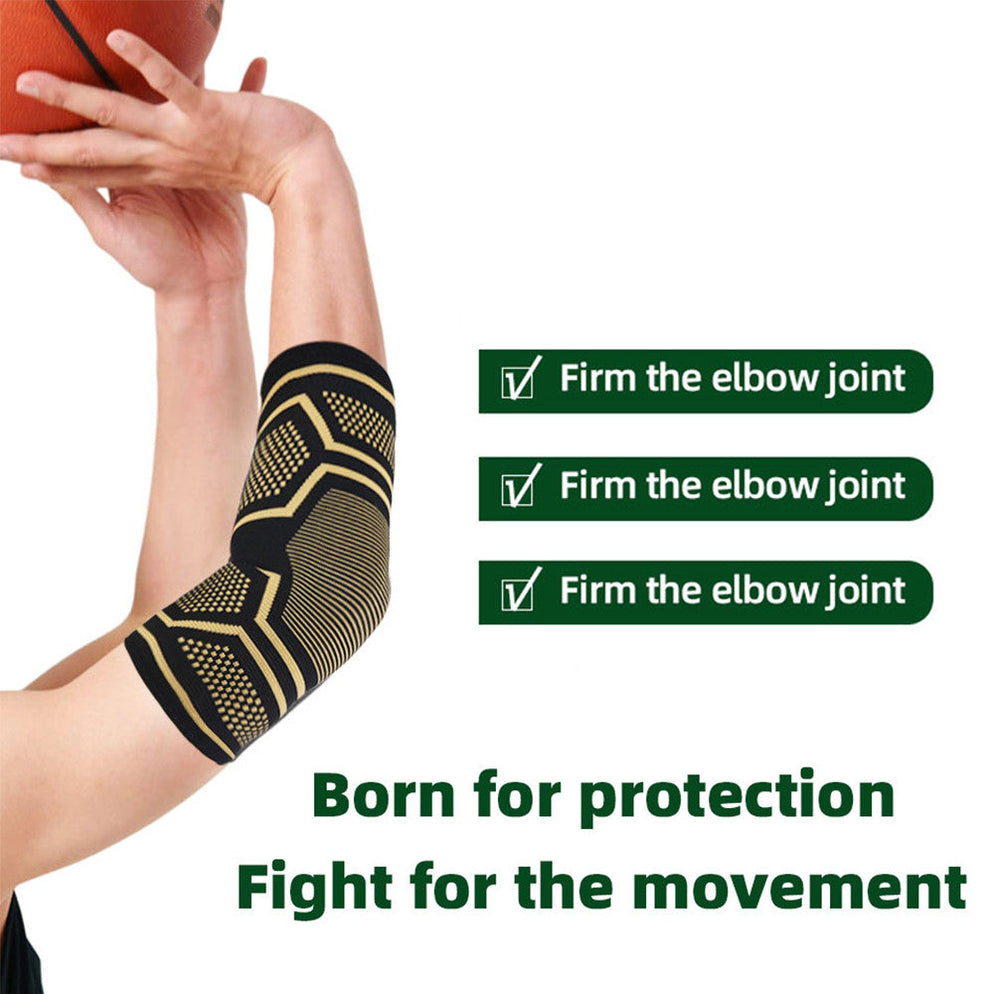Elbow Compression Sleeve | Copper Infused Support | Lightweight | Full ...