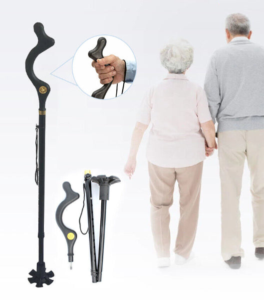 Walking Stick for Seniors | Ergonomic Grip | Adjustable Height ...